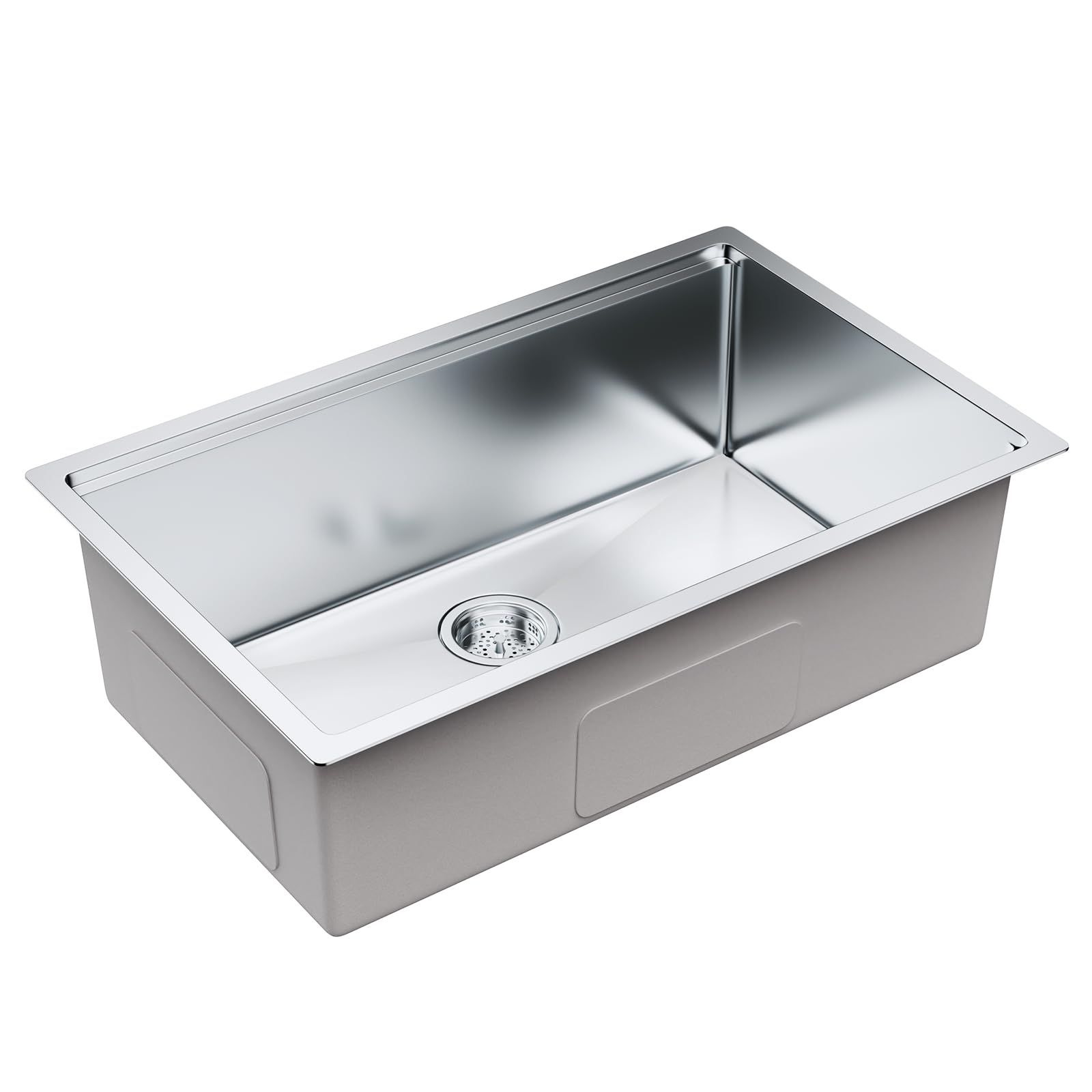 VEVOR Kitchen Sink, 304 Stainless Steel Drop-In Sinks, Undermount Single Bowl Basin with Ledge and Accessories, Household Dishwasher Sinks for Workstation, RV, Prep Kitchen, and Bar Sink, 30 inch