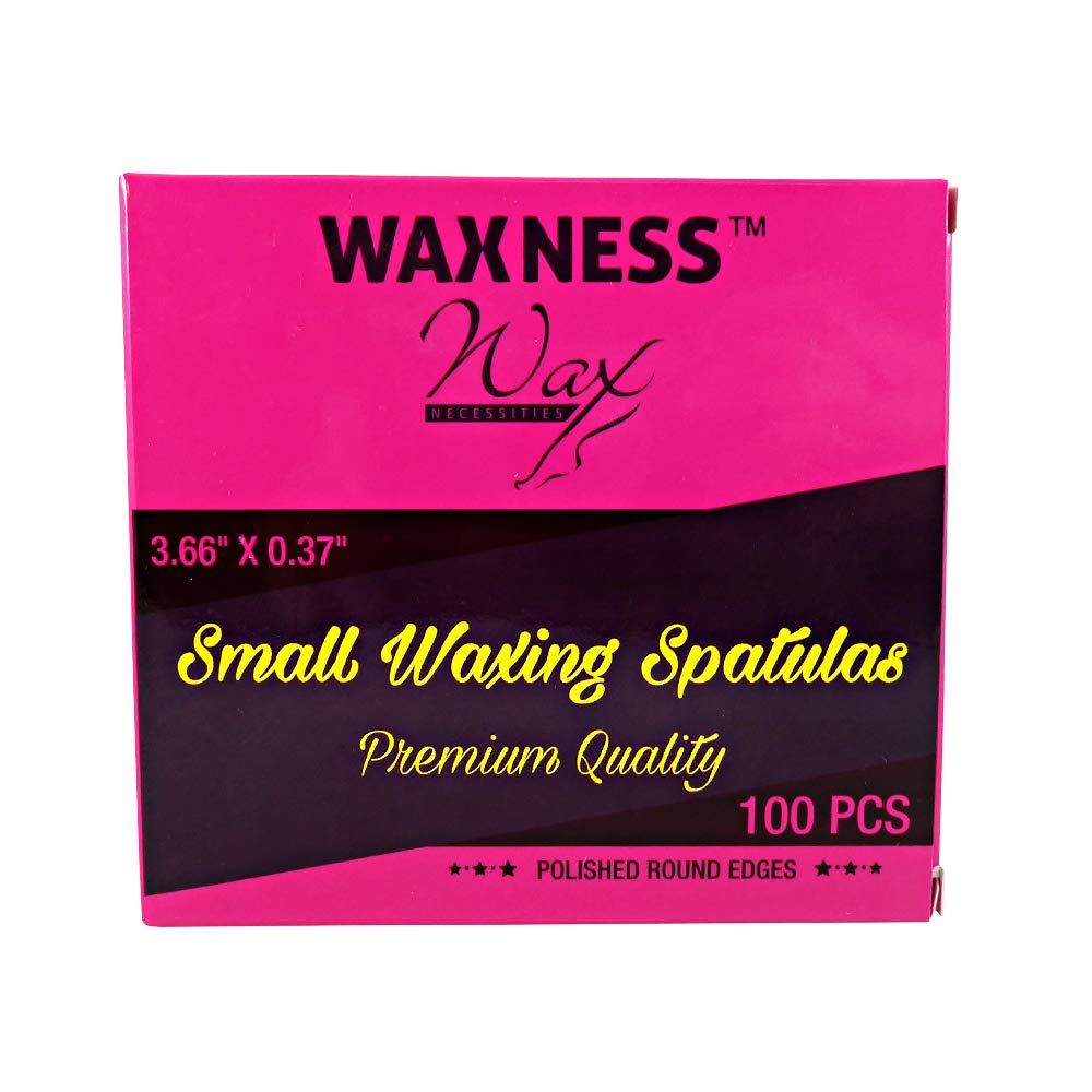 Waxness Wax Necessities Small Wax Wooden Applicators Spatulas Extra Polished Birchwood 100 Pack