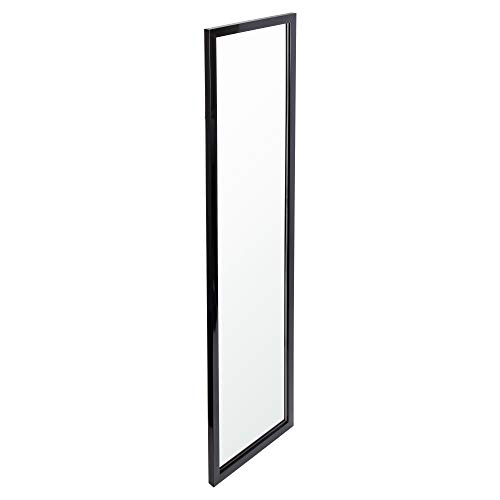 Truu Design Over-The-Door Classic Full Length Mirror,12 x 48 inches, Black, Wall Mounted Mirror, Large Body Mirror with Rectangular Framed for Bedroom Bathroom Living Room Décor