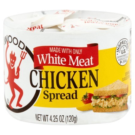 Underwood, White Meat Chicken Spread, 4.25oz Container (Pack of 4)