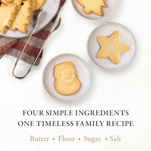Walker’s Assorted Shortbread Cookies in Festive Shapes - Reindeer Shortbread Cookie Tin (8.8 oz) - Includes Christmas Tree, Bell, Star and Santa Claus Shaped Christmas Cookies in Tin