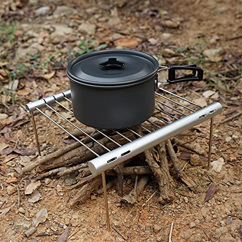 TBMAKE Grills 2pcs Mini barbecue grill, stainless steel portable barbecue grill, folding, home park barbecue accessories
