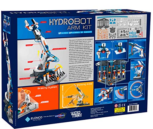 Teach Tech “Hydrobot Arm Kit”, Hydraulic Kit, STEM Building Toy for Kids 12+