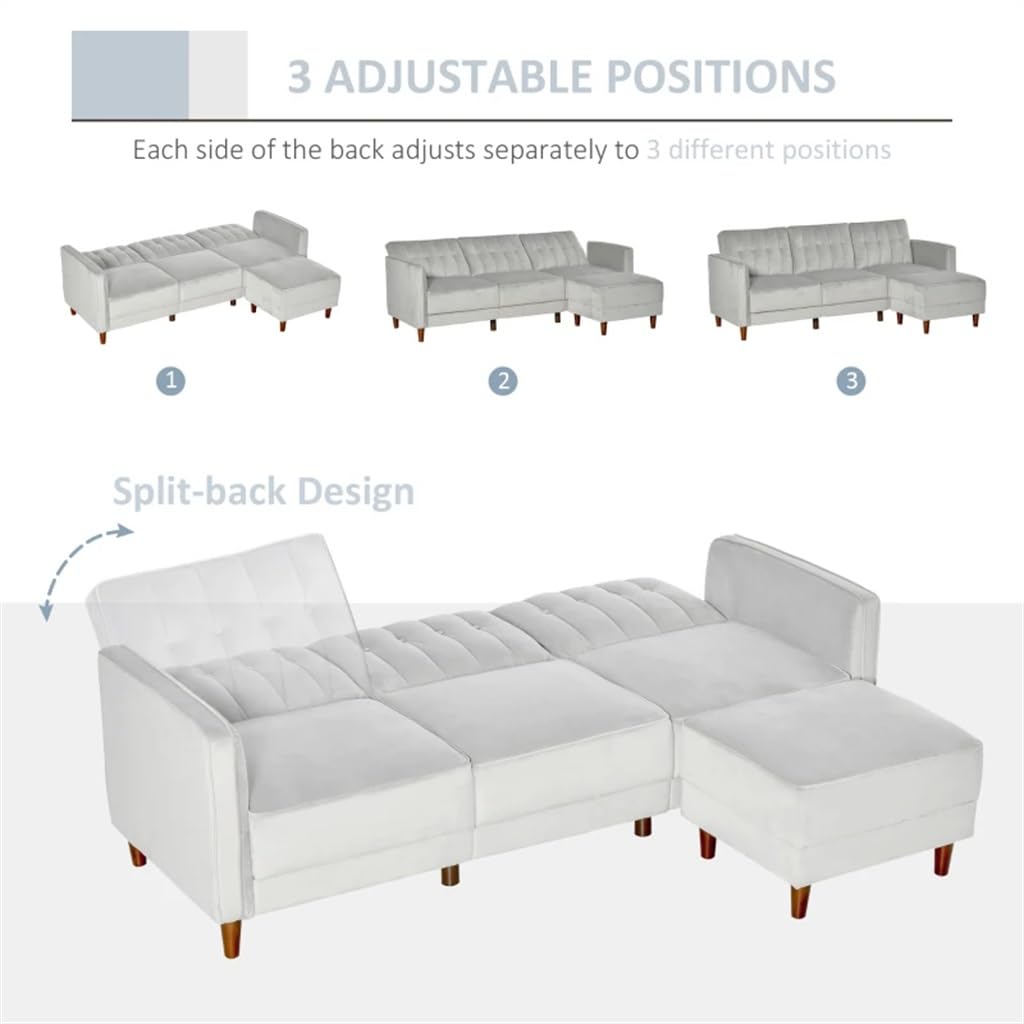 WXBDD Sofa Reversible Modular Set Velvet Touch Sofa Bed Quilt 85.75" W X 33.5" D X 33.75" H (Color : D, Size : As Shown)