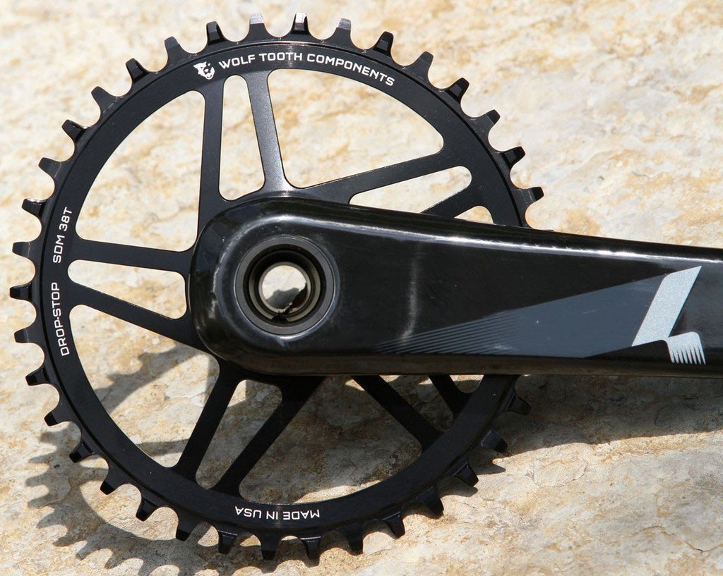 Wolf Tooth Direct Mount Round Mountain Bike Chainring for SRAM Cranks (32 Tooth, Drop-Stop A, 6mm Offset, MTB)