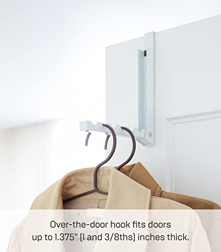 Yamazaki Home 7161 Over The Door Alloy Steel Hooks - Folding Hanging Coat Rack