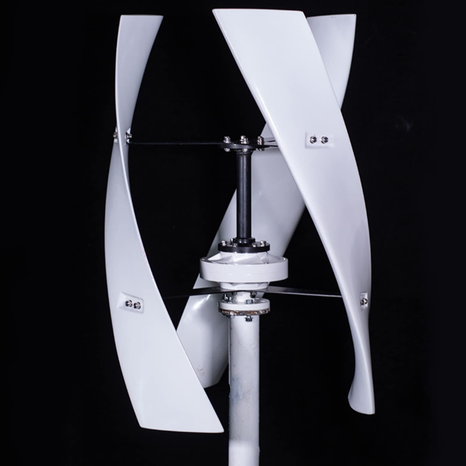 ZHIHUASMTBX Vertical Wind Turbine Generator, 12V 24V 48V 220V 4000W 3 Blades Vertical Magnetic Levitation Upright Wind Generator for Home Use (with MPPT Controller White),48v