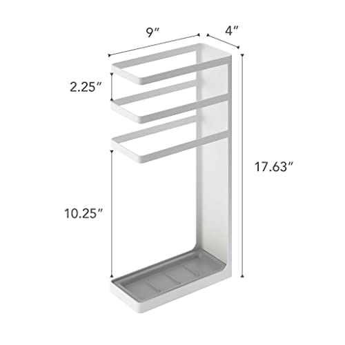 YAMAZAKI Home Freestanding Holder Canes/Walking Sticks | Steel | Umbrella Stand, One Size, White