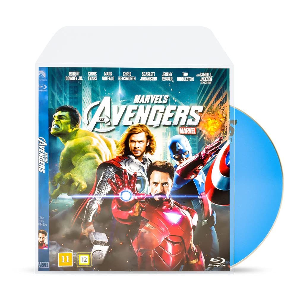Tarifold Blu-Ray Disc Protective Sleeve with Closing Flap and Space for Cover – 50/Pack (10283)
