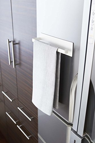 Yamazaki KT-PL AK WH Plate Magnetic Paper Towel Holder, 約W6×D5.5×H24.5cm, White