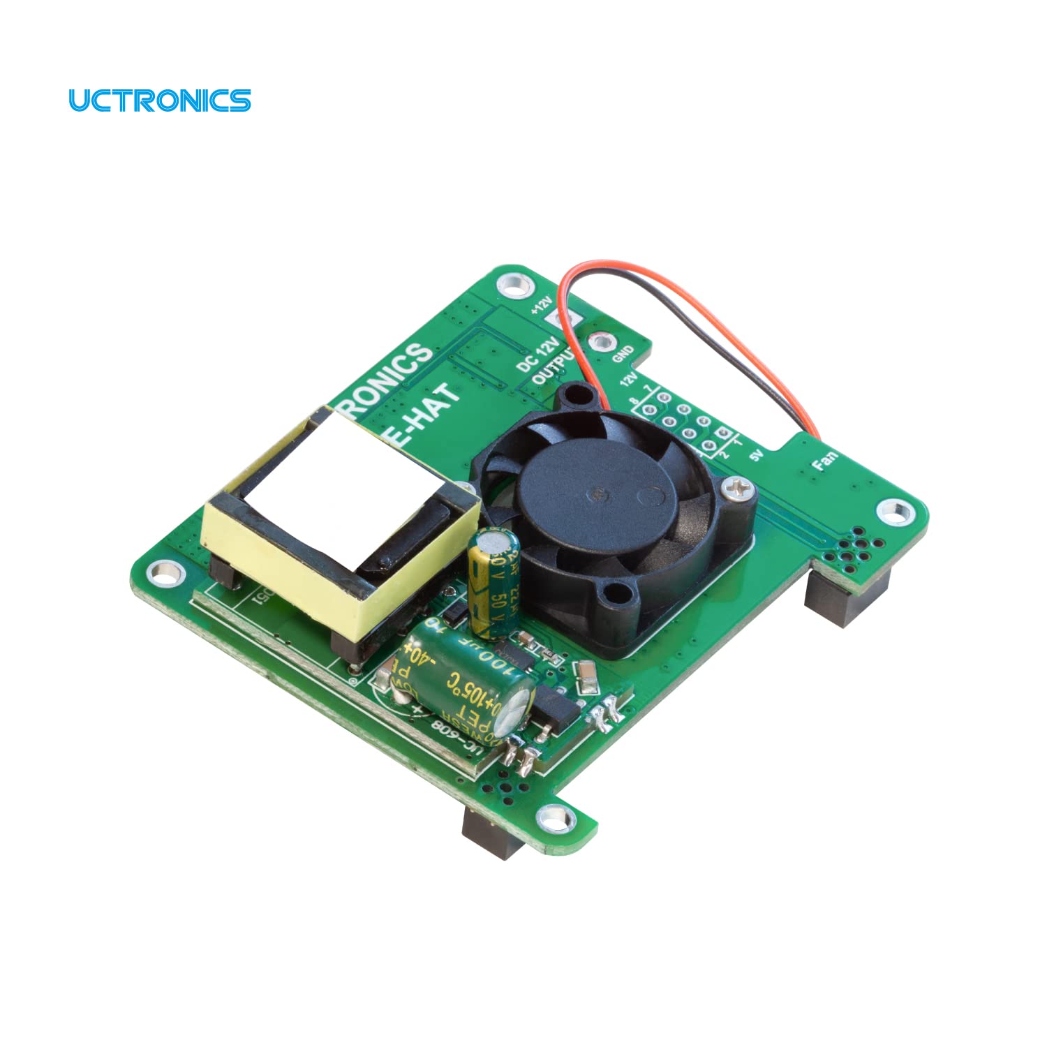 UCTRONICS PoE HAT for Raspberry Pi 4B, Power Over Ethernet Expansion Board for Raspberry Pi 4 B 3 B+, with Cooling Fan