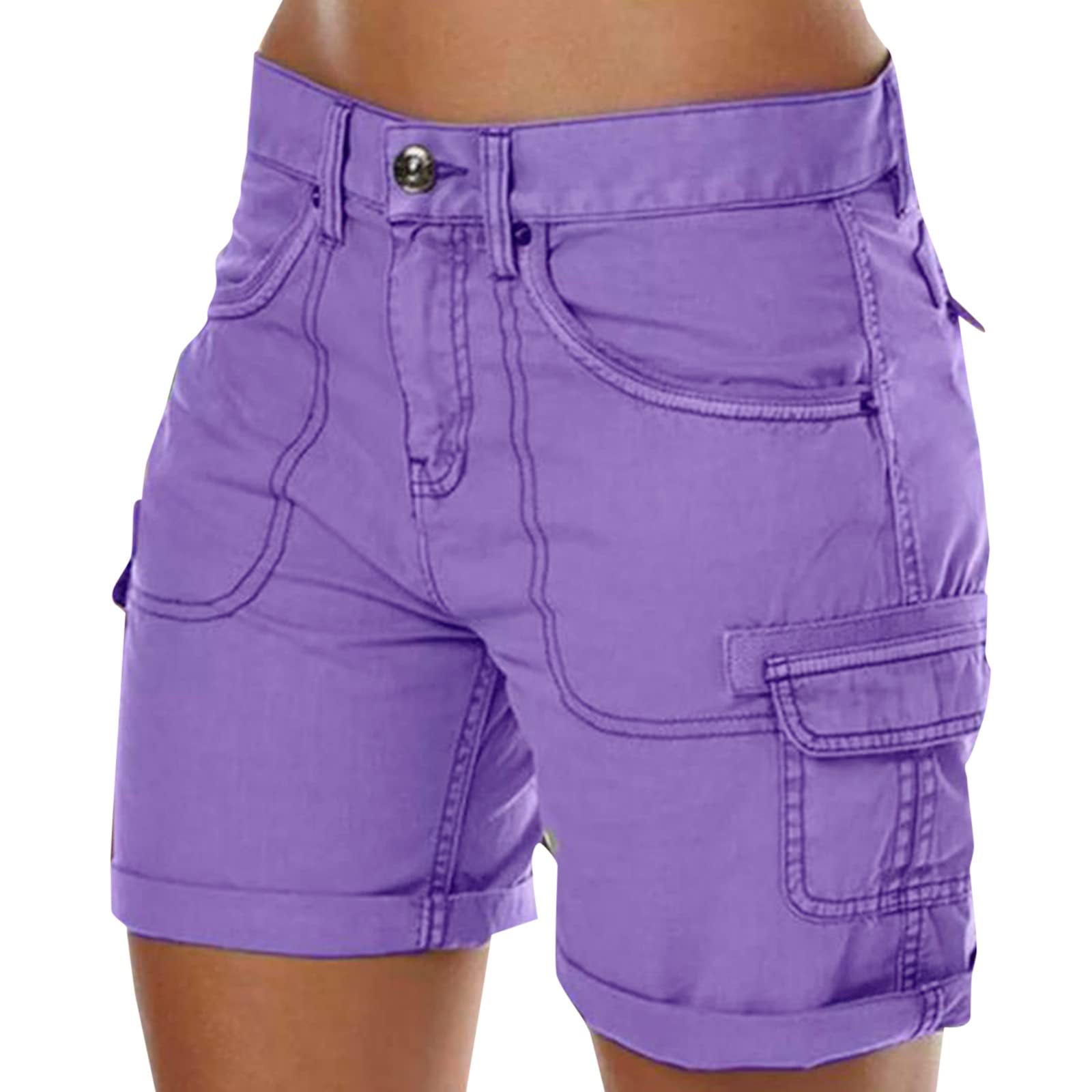 Women Cargo Pants Shorts Butt Lift Multi-Pockets Casual Hiking Twill Bermuda Cargo Shorts,Army Cargo Pants for Women