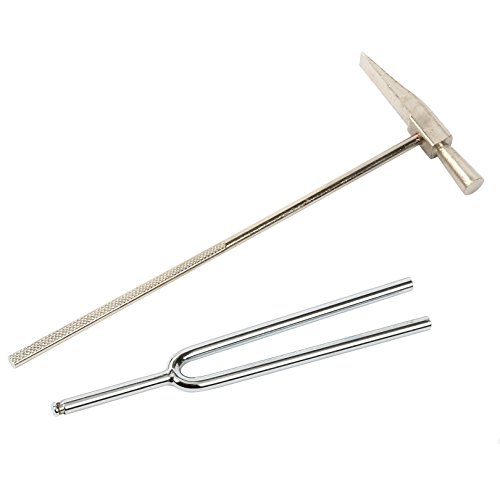 Yaetek Pack of 10 Pieces Piano Tuner Tools with Tuning Hammer Fork Wedge Mute Wrench Hammer Wood Handle Trip Kit Tools w. Case, Piano Tuning Kit (10 items)