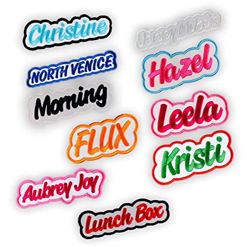Unique Freehand Border Alphabet Patch Embroidered Iron On/Sew On Personalised