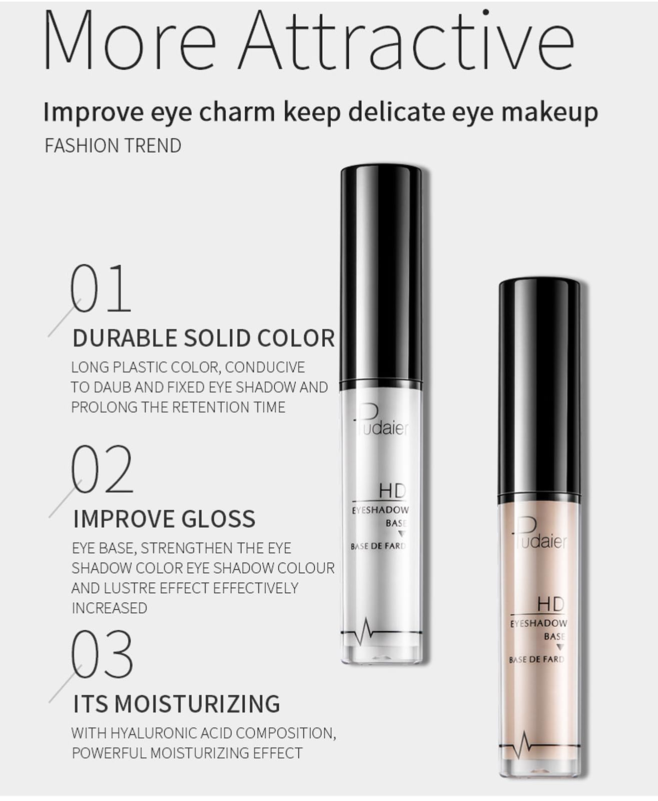 WALULAN Eye Shadow Primer, Liquid Eye Shadow, Brighten Eye Primer, 24 Hours Long Lasting Makeup, Moisturizing Eye Glossy