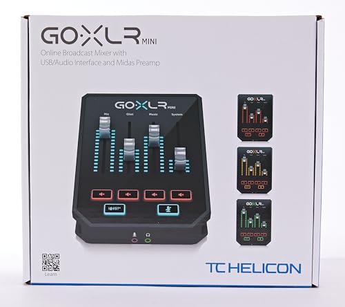 TC Helicon GoXLR MINI Online Broadcast Mixer with USB/Audio Interface and Midas Preamp, Officially Supported on Windows