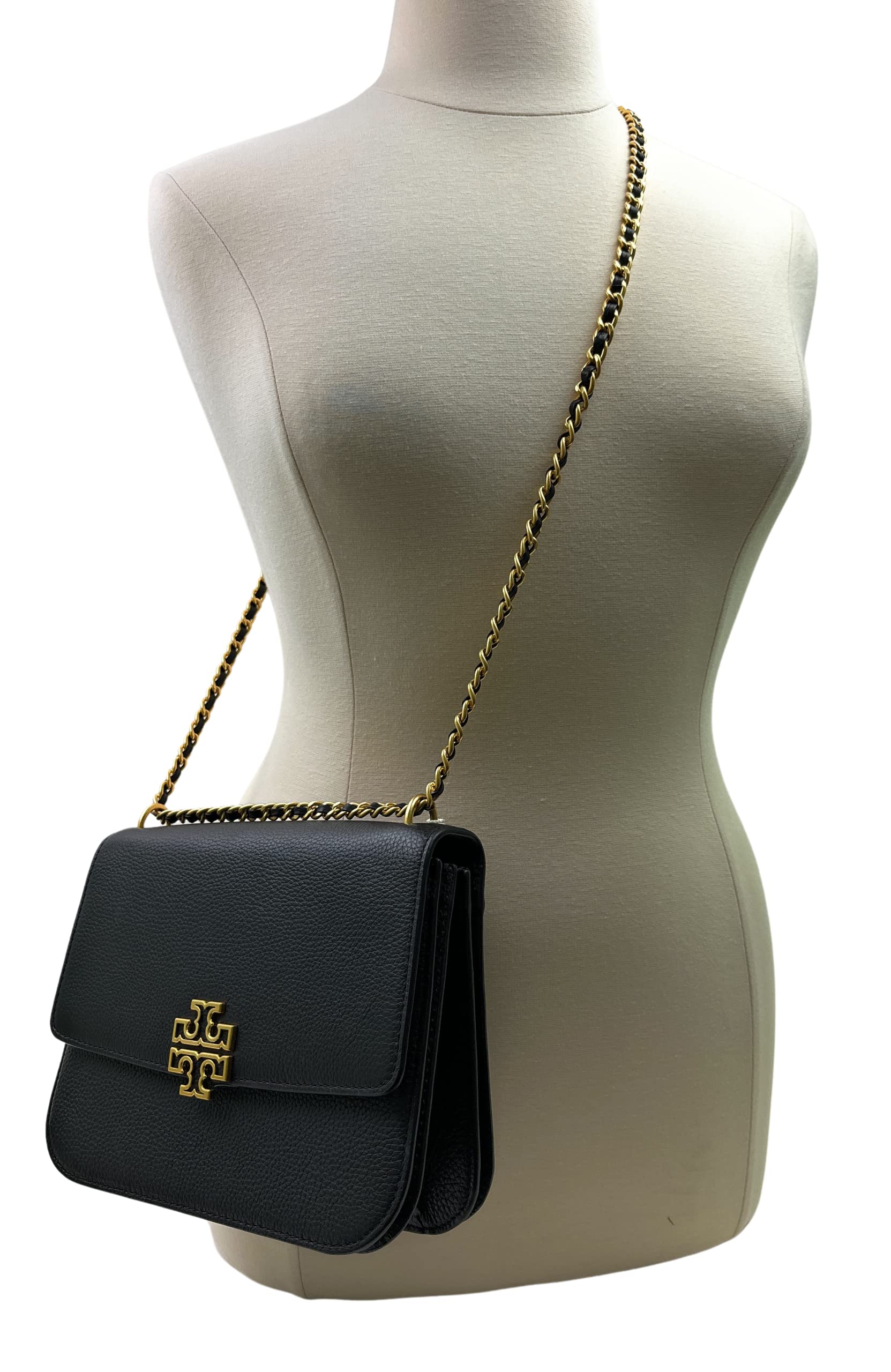 Tory Burch Britten Medium Adjustable Shoulder Bag (Black)