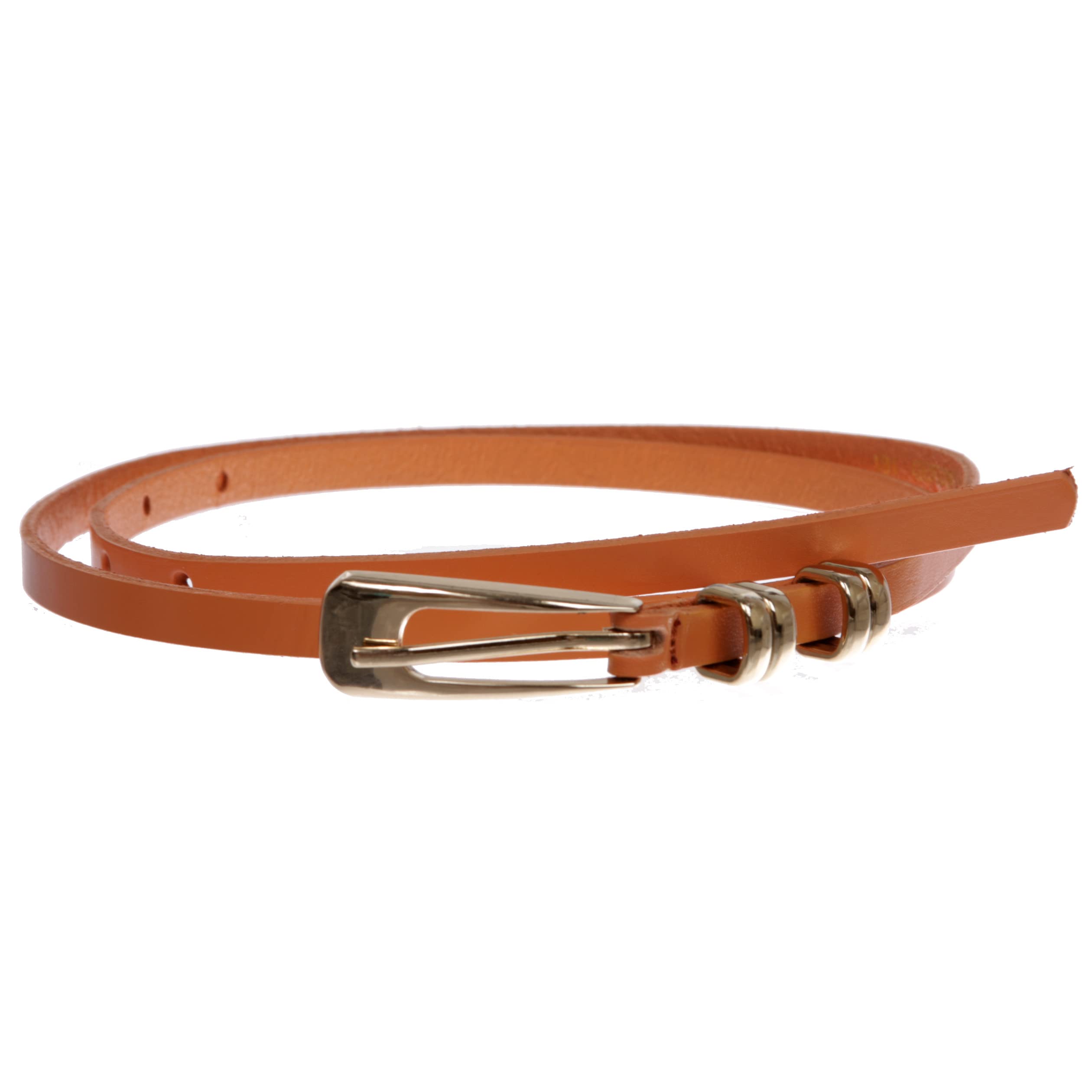 Women's 3/8" (9mm) Skinny Solid Leather Dress Belt, Fuchsia | L - 36"~38"