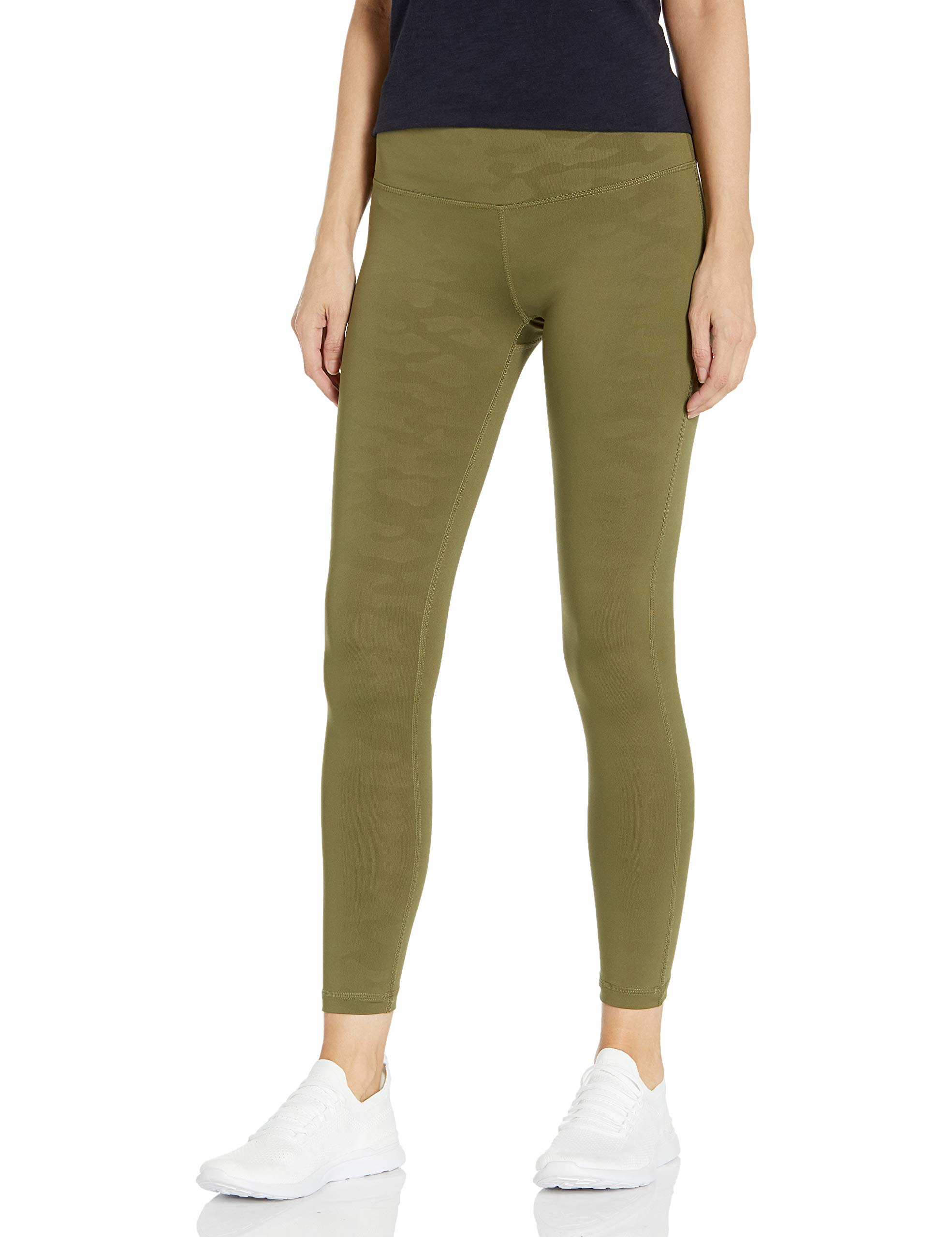 V.I.P. JEANS Performance Leggings for Women high Waist Yoga Pants Leather Look, Spray Print, Small