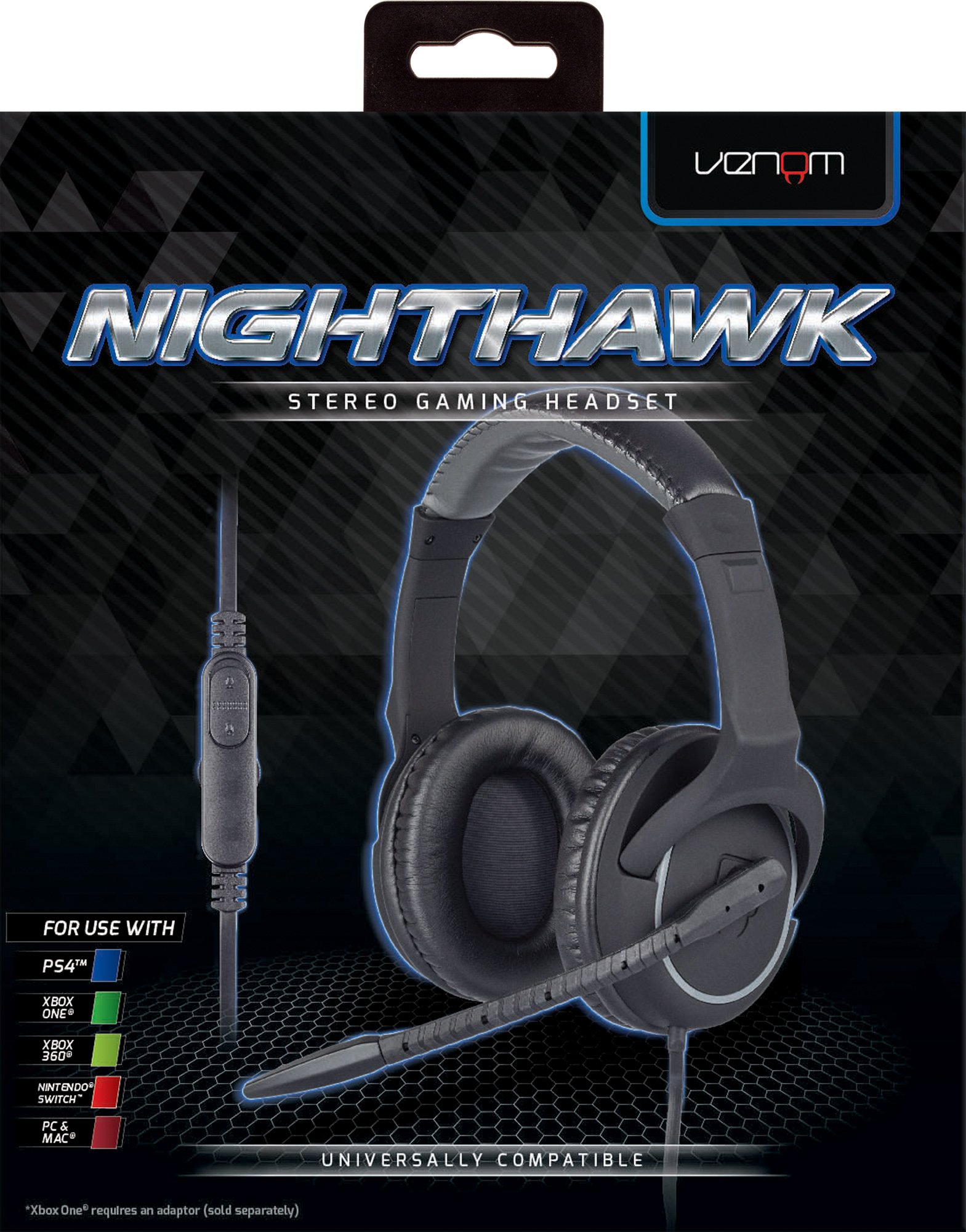 Venom Nighthawk Universal Stereo Gaming Headset (PS4 / Xbox One / Xbox 360 / PSP / PC / Mac)