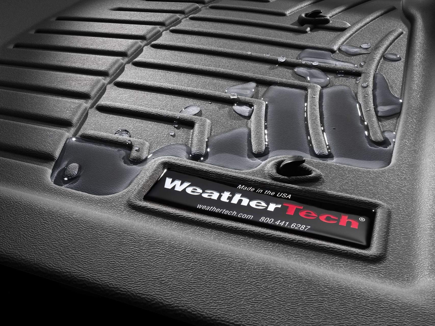 WeatherTech Custom Fit FloorLiners for Jeep Wrangler 2-Door, Wrangler Unlimited 2-Door - 1st & 2nd Row (44042-1-2), Black