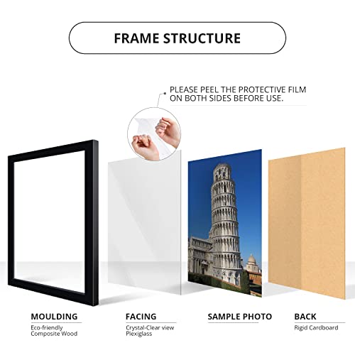 wallsthatspeak 11x14 Black Picture Frame for Puzzles Posters Photos or Artwork