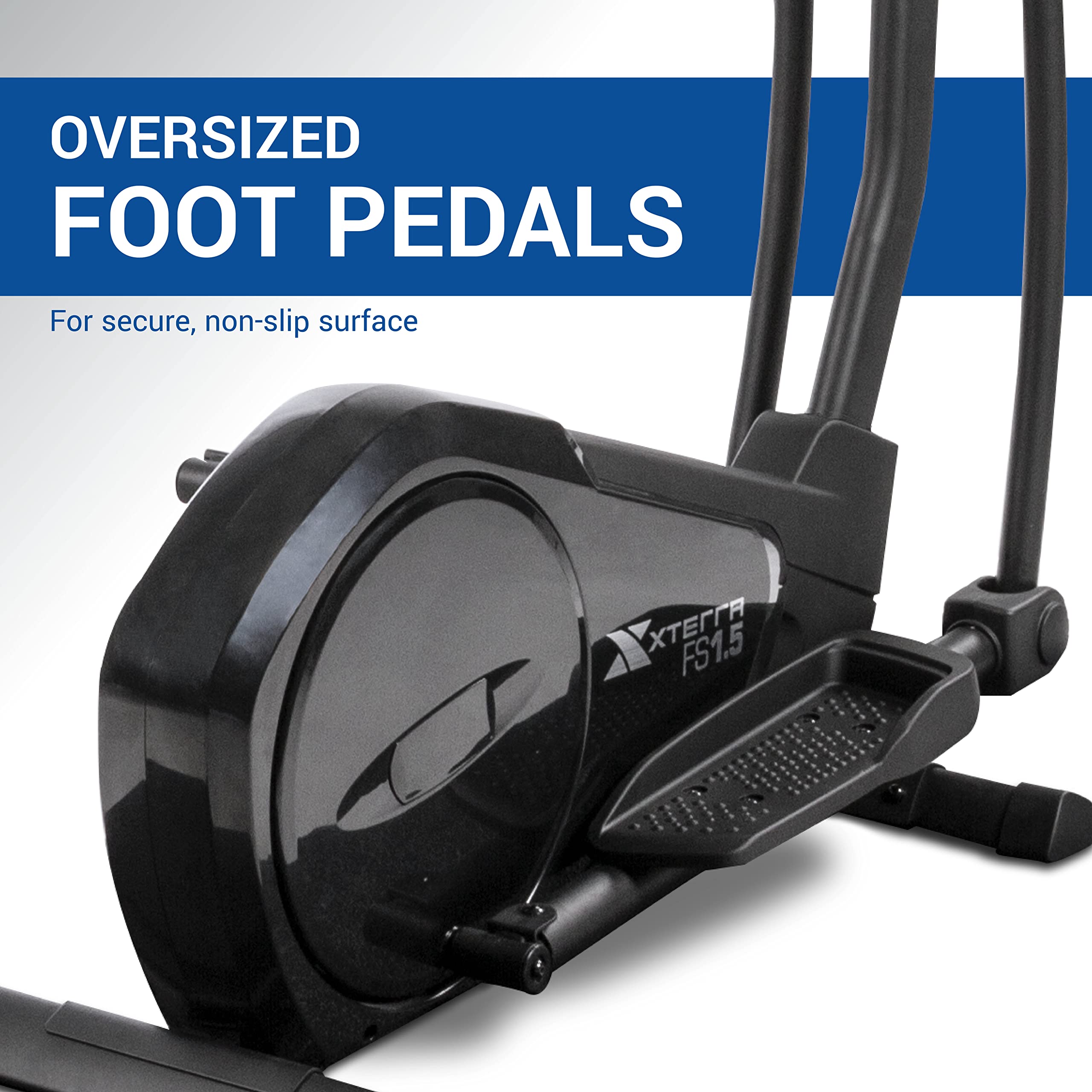 XTERRA Fitness FS1.5 Elliptical Machine Trainer, Black, 17.6-Pound