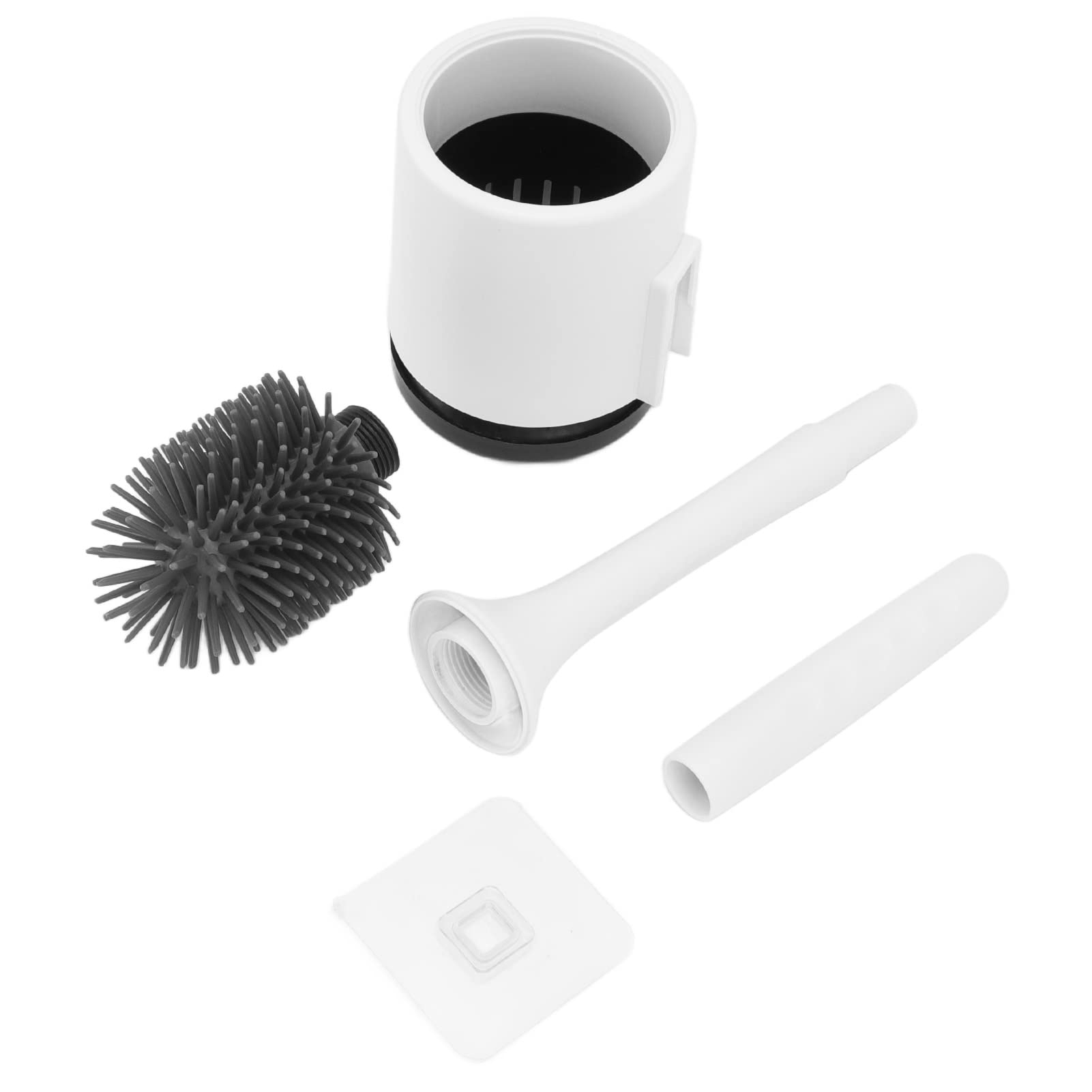 Toilet Brush, Toilet Bowl Brush and Holder with Long Handles Toilet Bowl Cleaners Wall Mounted Toilet Cleaning Supplies Bathroom Accessorie