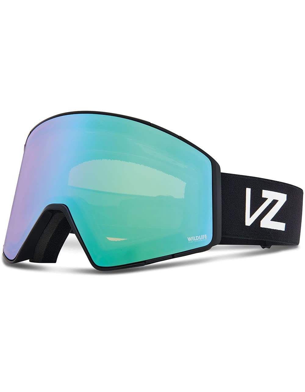 VonZipper Unisex Capsule Snow Sport Goggle - Black Gloss Frame | Wildlife Stellar Chrome Lens