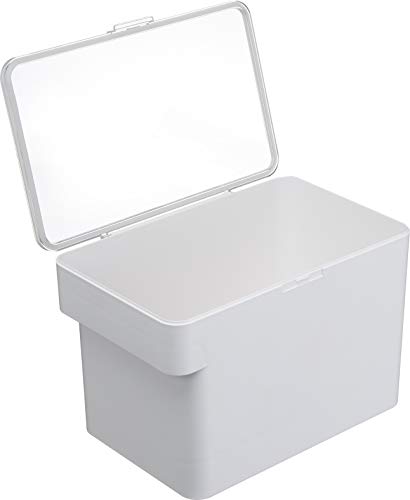 YAMAZAKI home Tower Rice Storage with Scoop Cut-Out(Includes Measuring Cup) WH Space saving, One Size, White