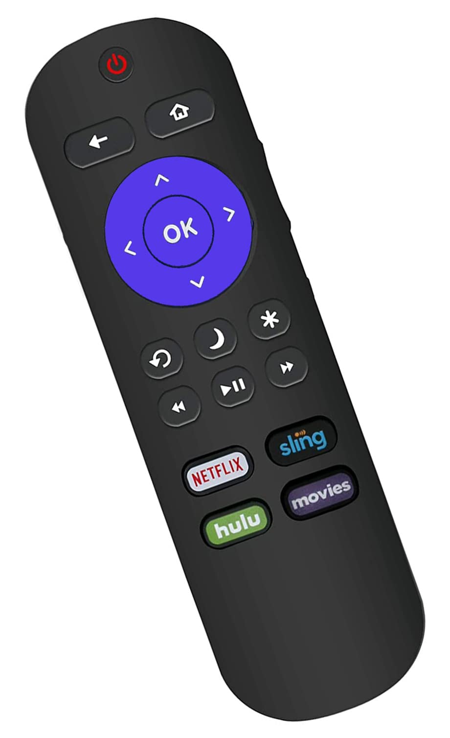 Universal Remote Control Compatible with All Insignia Roku TVs, All Insignia Roku Smart TV with Netflix/Sling/Hulu/Movies- No Setup Required