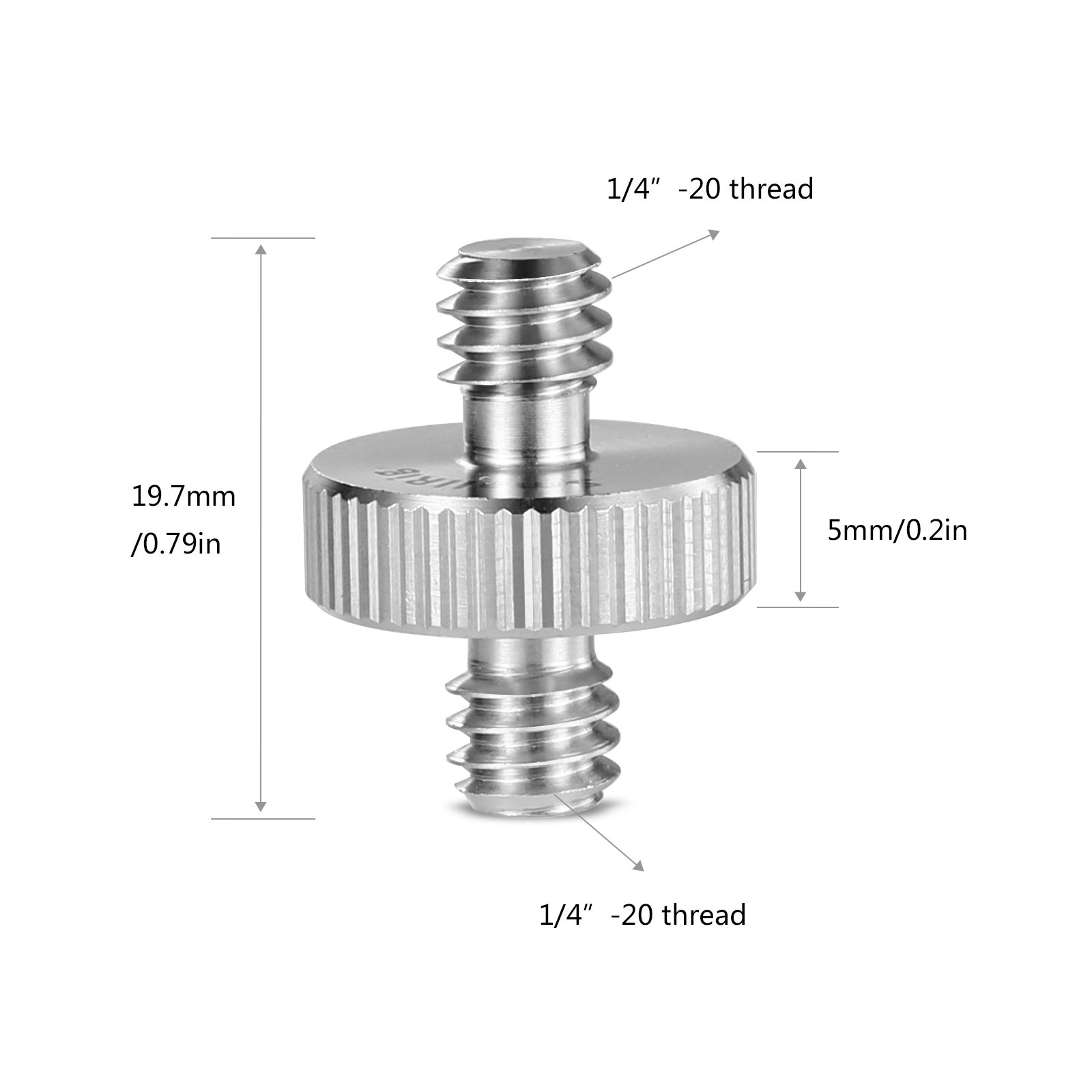 SMALLRIG 1/4 Male to 1/4 Male Threaded Screw Adapter (2PCS) - 828