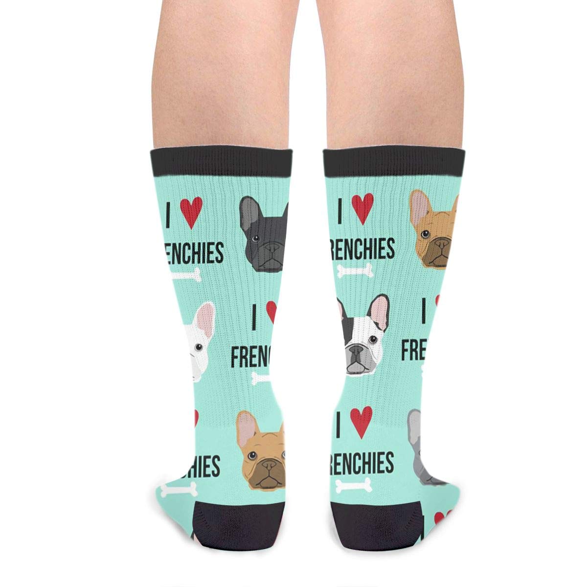 YISHOW Pink French Bulldogs Socks Women Men Funny Novelty Socks
