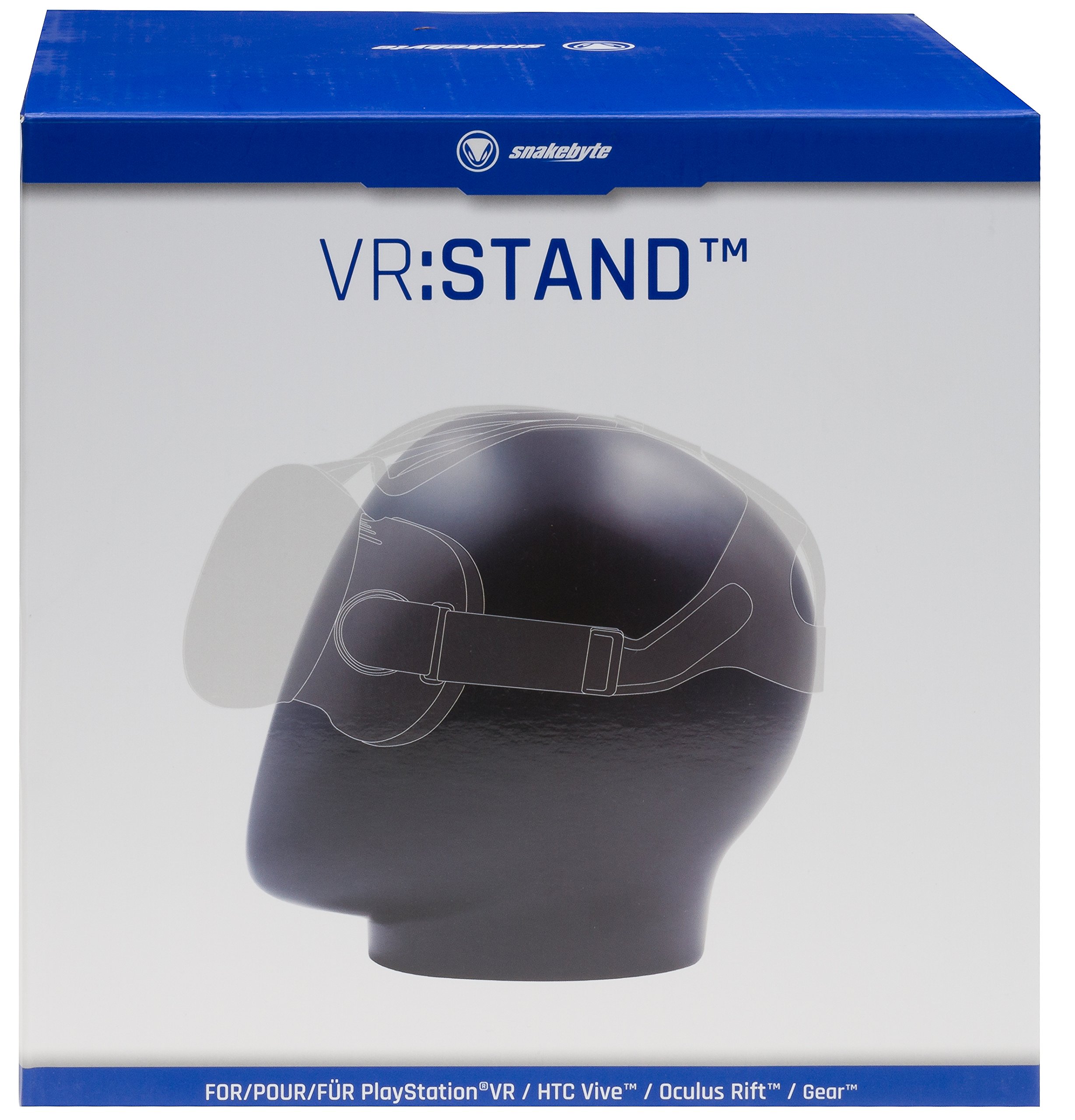 Snakebyte Headset Stand/Storage Stand, Virtual Reality Headset Display Stand for your VR Glasses - Compatible to HTC Vive, Oculus Rift Headsets, PlayStation 4 - PlayStation 4