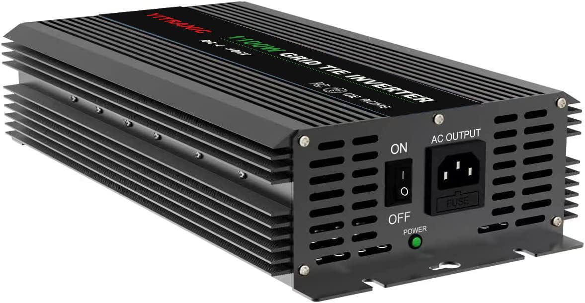 YITRANIC 1100 Watt Grid Tie Solar Inverter DC 46V - 114V to AC 110V 120V 60Hz with MPPT Function