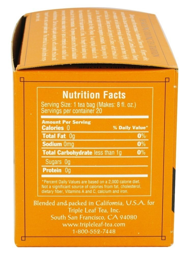 Triple Leaf Tea - Oolong Tea Bags, Wulong Tea, Semi-Oxidized, 20 Tea Bags