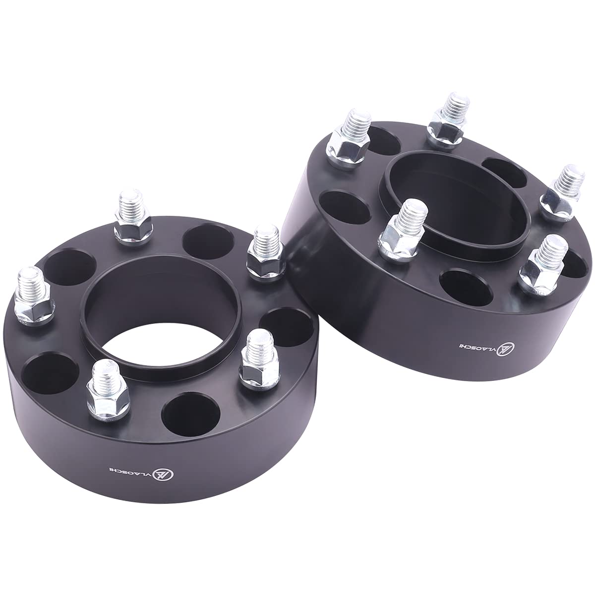 VLAOSCHI Black Forged 5x135 Hubcentric Wheel Spacers 2 Inch with 14x2 Studs Compatible with Ford Lin-coln 5 Lug for 1997-2003 F150 | 1997-2002 Expedition | 1998-2002 Navigator - Pack of 4