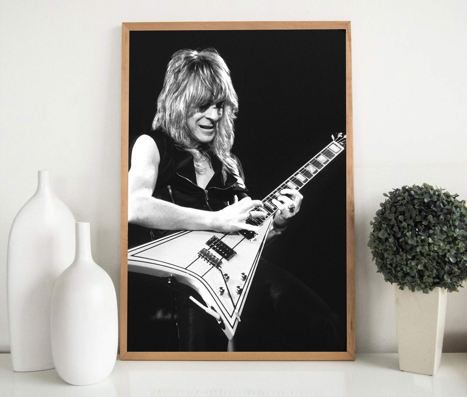 Wall Decor Randy Rhoads Poster (11 x 17 Inches) | Ready to Frame for Office, Living Room, Dorm, Kids Room, Bedroom, Studio, Rare Print