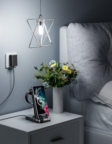 VCVS 36W USB C Super Fast Charging Station for Samsung Phones Watches Earbuds, 3 in 1 Wireless Charger for Samsung Galaxy Watch 6/5/4/3, Galaxy S24/S23/S22/21/20,Note20/10,Z Fold/Flip 5/4,USB-C Buds