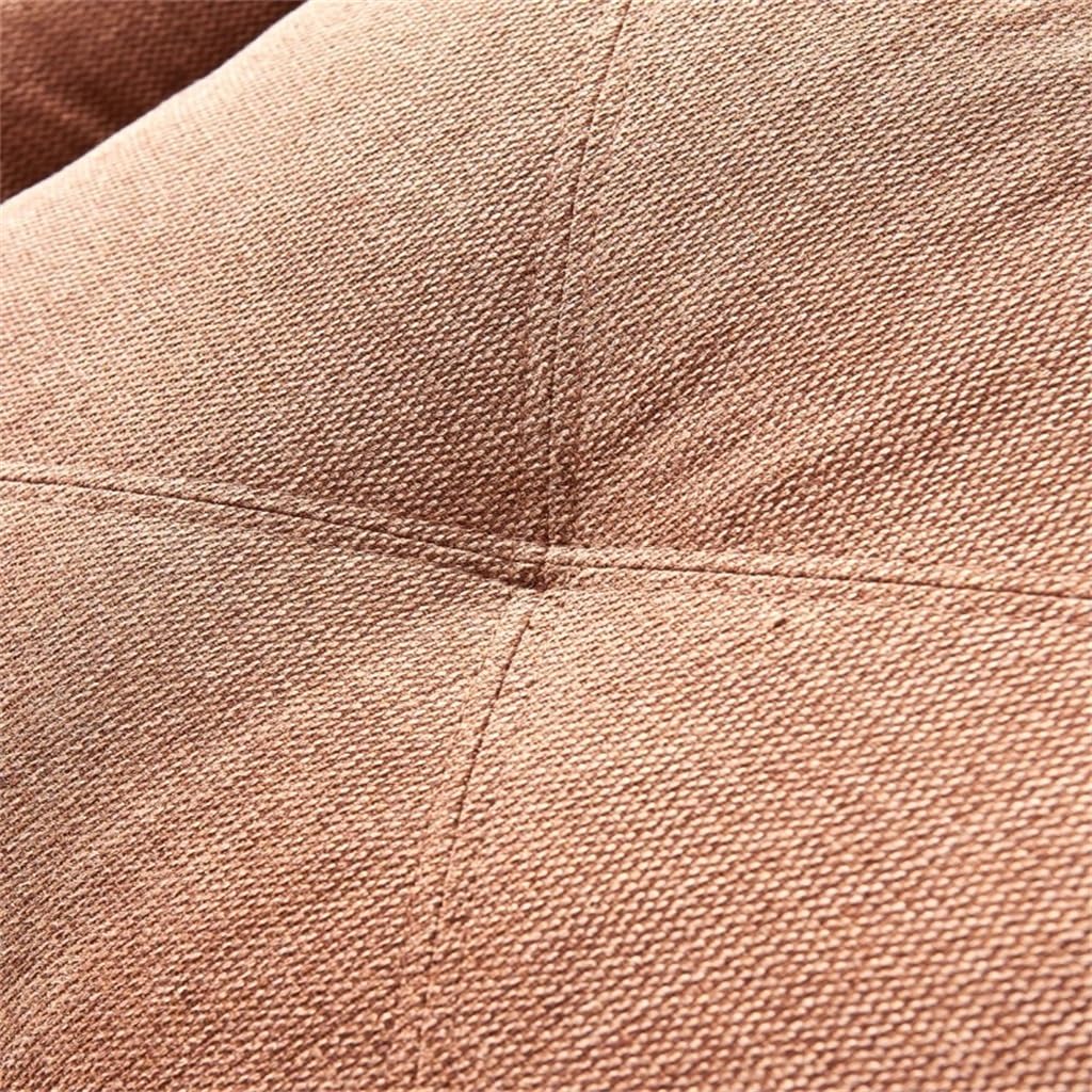 XIAODOU Living Room Furniture Linen Fabric Artificial Leather Wooden Leg Sofa (Reddish Brown), with Storage Box