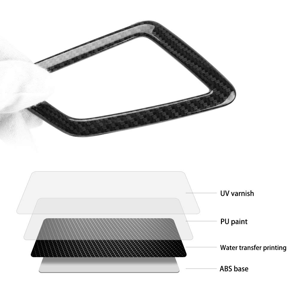 Thenice for 10th Gen Civic ABS Carbon Fiber Style Dashboard Air Vent Trims Wind Outlet Decoration Stickers for Honda Civic 2016 2017 2018 2019 2020 2021