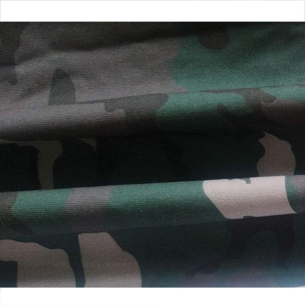 Wangdo Men's Zipper Pockets Camouflage Joggers Sweatpants for Casual Gym Workout Slim Sport Drawstring Long Pants (Green Camouflage,XL)