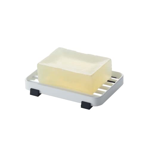 YAMAZAKI Slotted Home Tray Holder Sink | Steel | Soap Dish, One Size, White