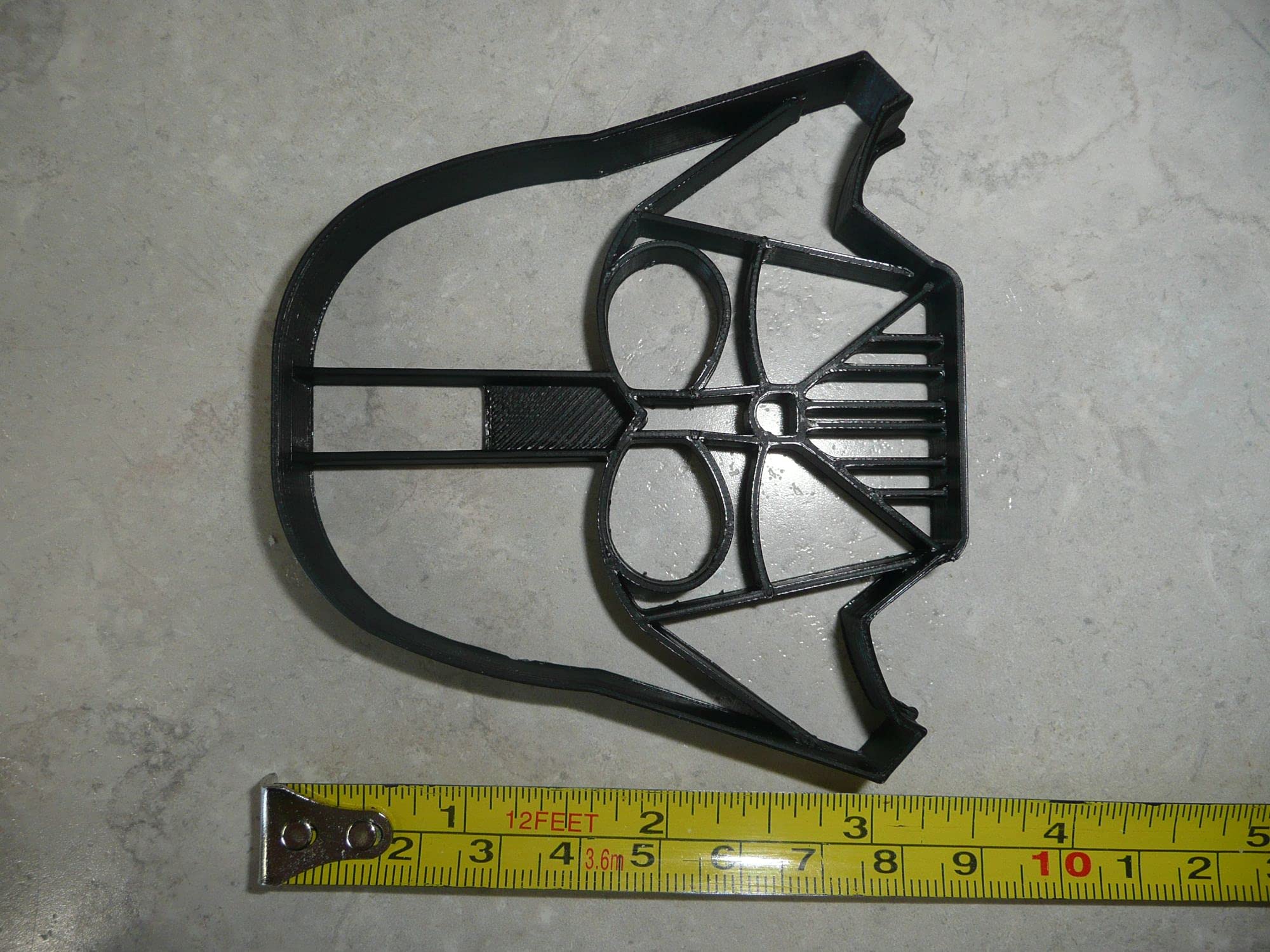 YNG DARTH VADER HEAD HELMET STAR WARS MOVIE CHARACTER COOKIE CUTTER 3D PRINTED MADE IN USA PR4131 Black