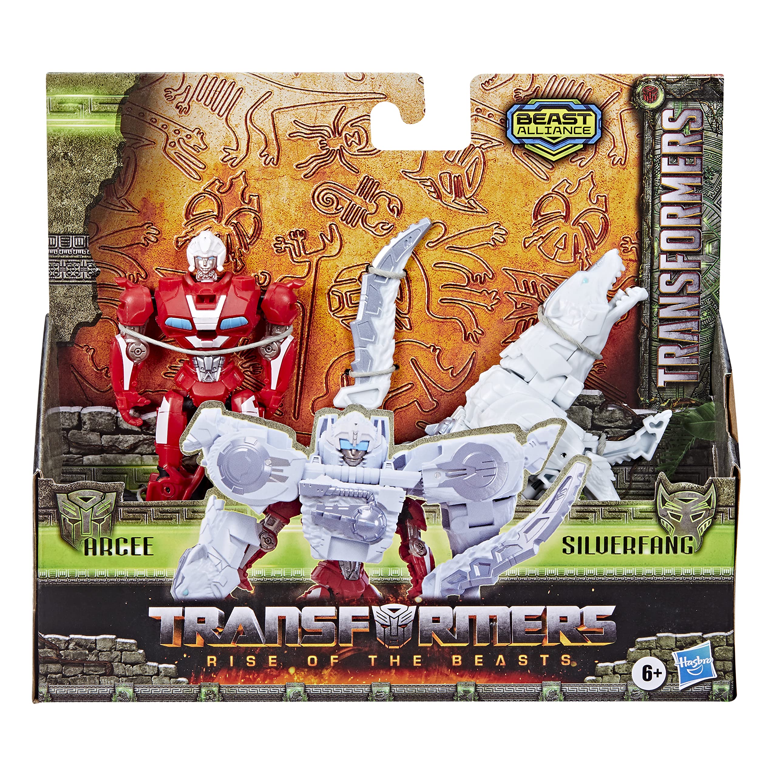 Transformers: Rise of The Beasts Movie, Beast Alliance, Beast Combiners 2-Pack Arcee & Silverfang Toys, Ages 6 and Up, 5-inch