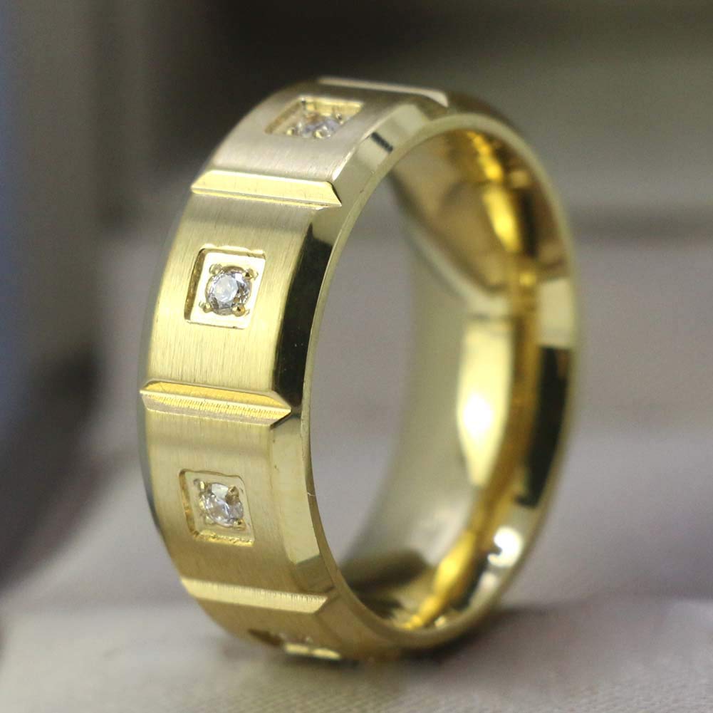 TWO RINGS His Hers Wedding Ring Sets Couples Rings Women's 10k Yellow Gold Filled White CZ Wedding Engagement Ring Bridal Sets & Men's Tungsten Carbide White Cz Wedding Band