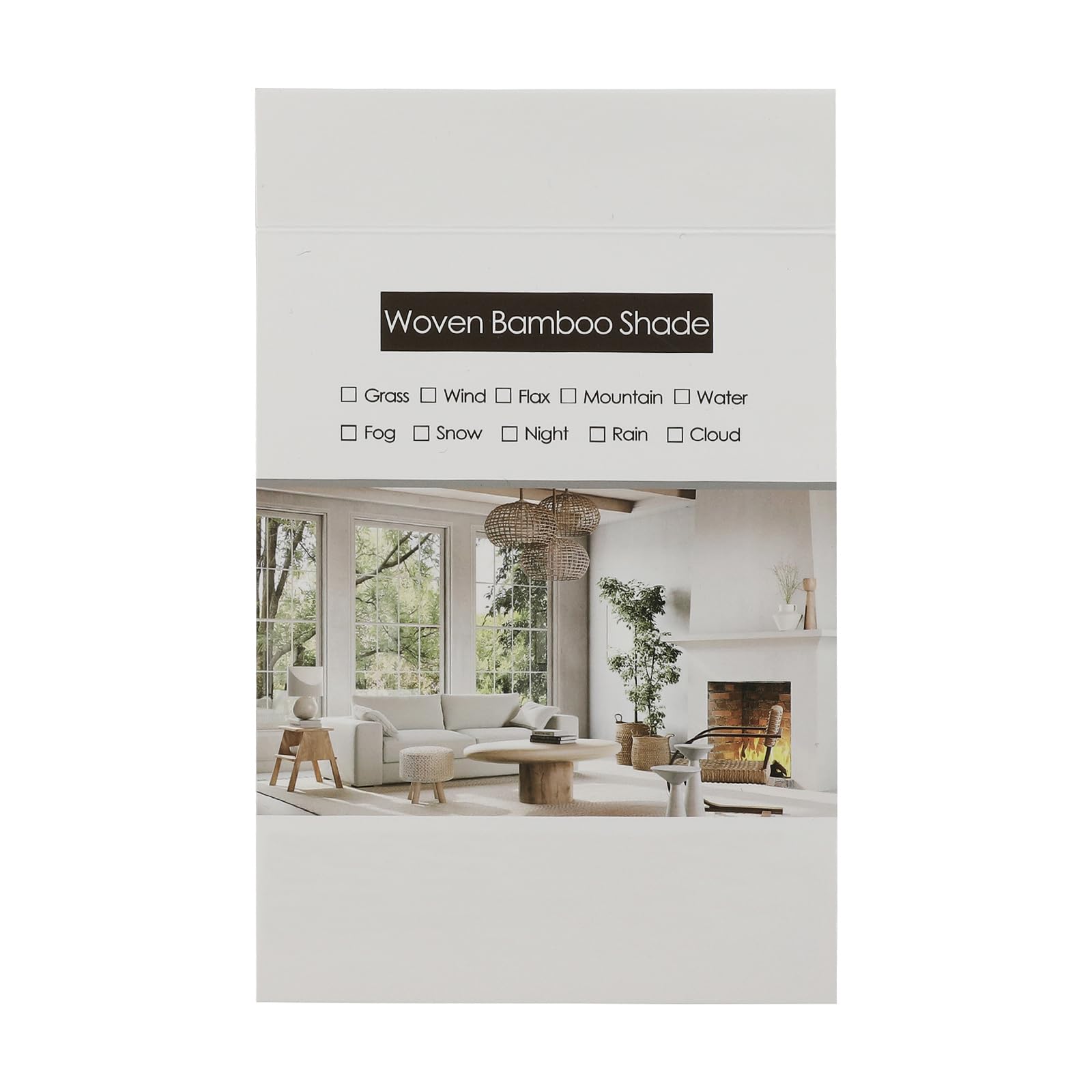 TWOPAGES Grass Series Swatches Natural Ramie Jute Woven Bamboo Roman Shade Sample Book