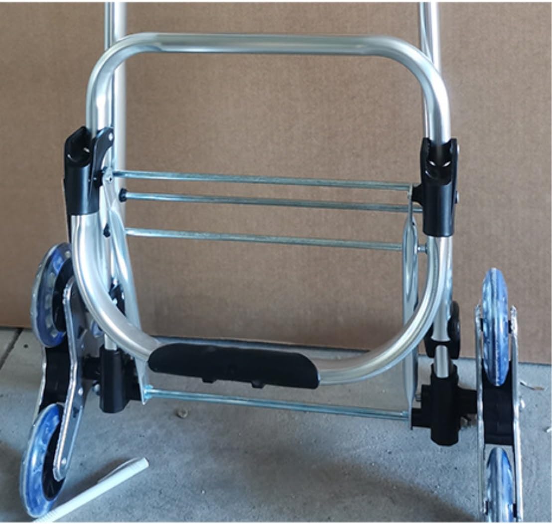 XDMINGY Folding Shopping Cart, Shopping Cart Folding Shopping Trolley 30KG Load Weight,Waterproof Foldable Grocery Push Pull Lightweight Grocery Utility Carts(Color:B), 92*32cm
