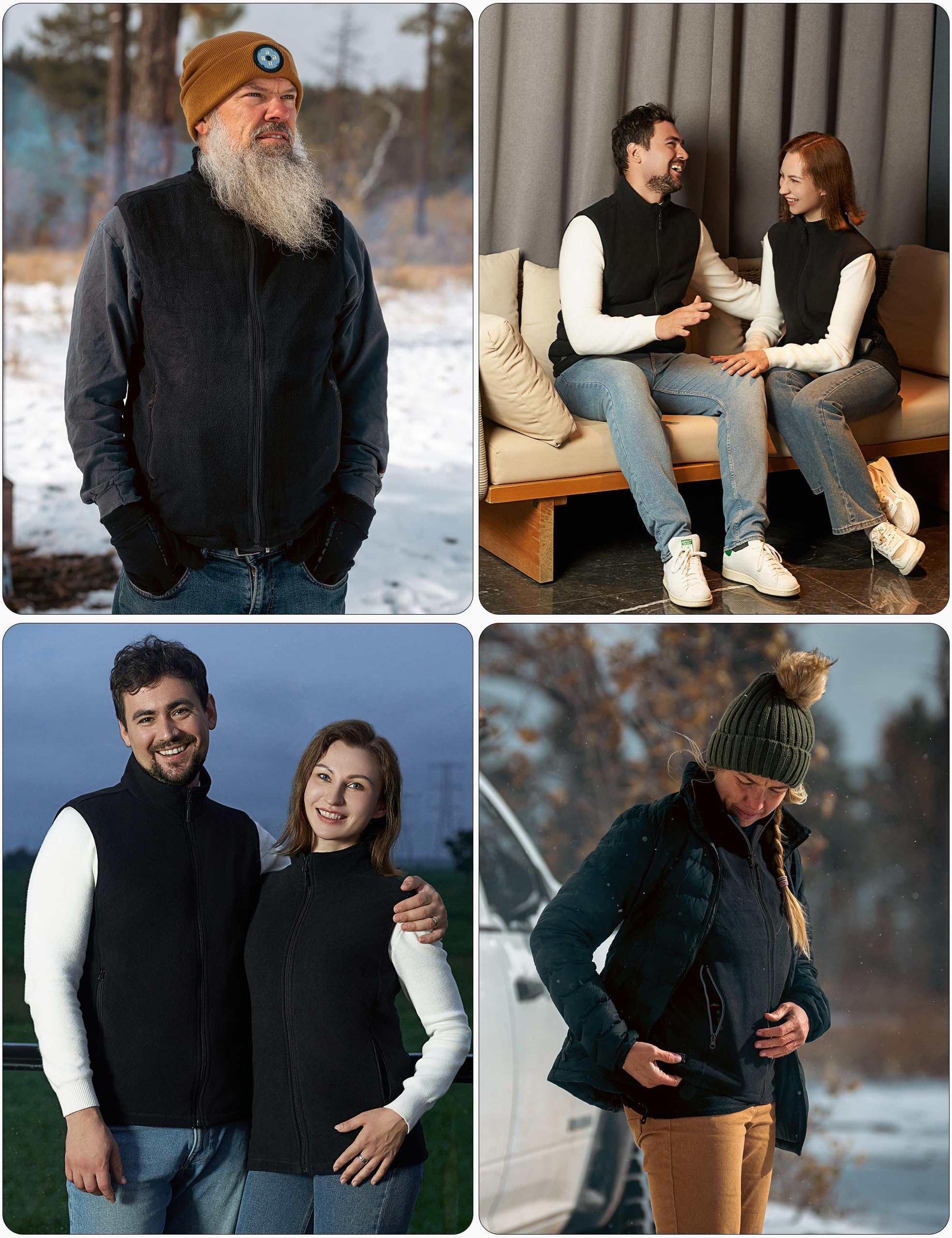 SOLJIKYE Heated Vest, Heated Jacket, Heated Vest for Men and Heated Vest Women (Battery Included)