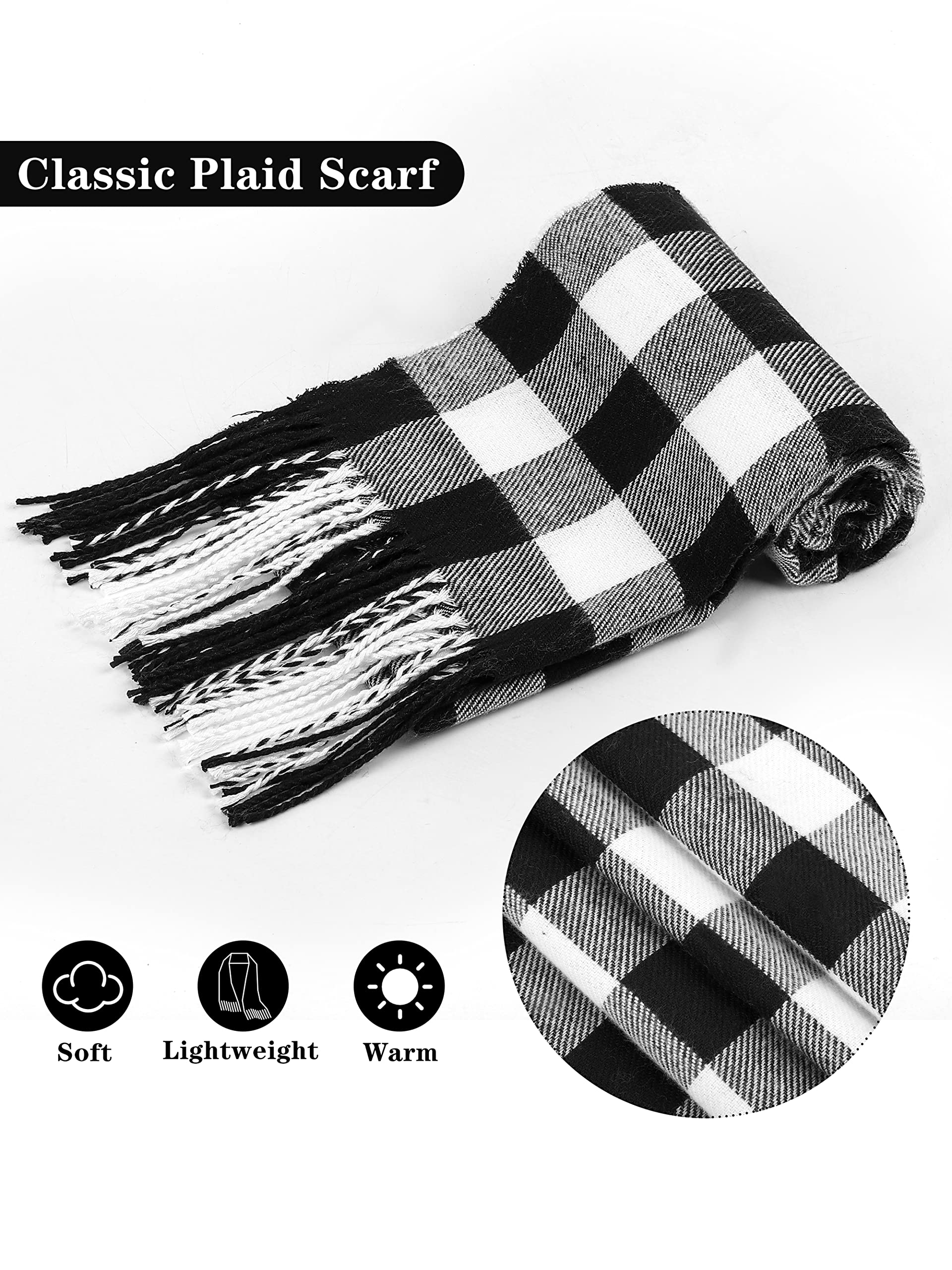 URATOT Beanie Hat Scarf Gloves 4 in 1 Winter Set Knitted Scarf Hat Touch Screen Gloves and Winter Ear Warmer for Unisex